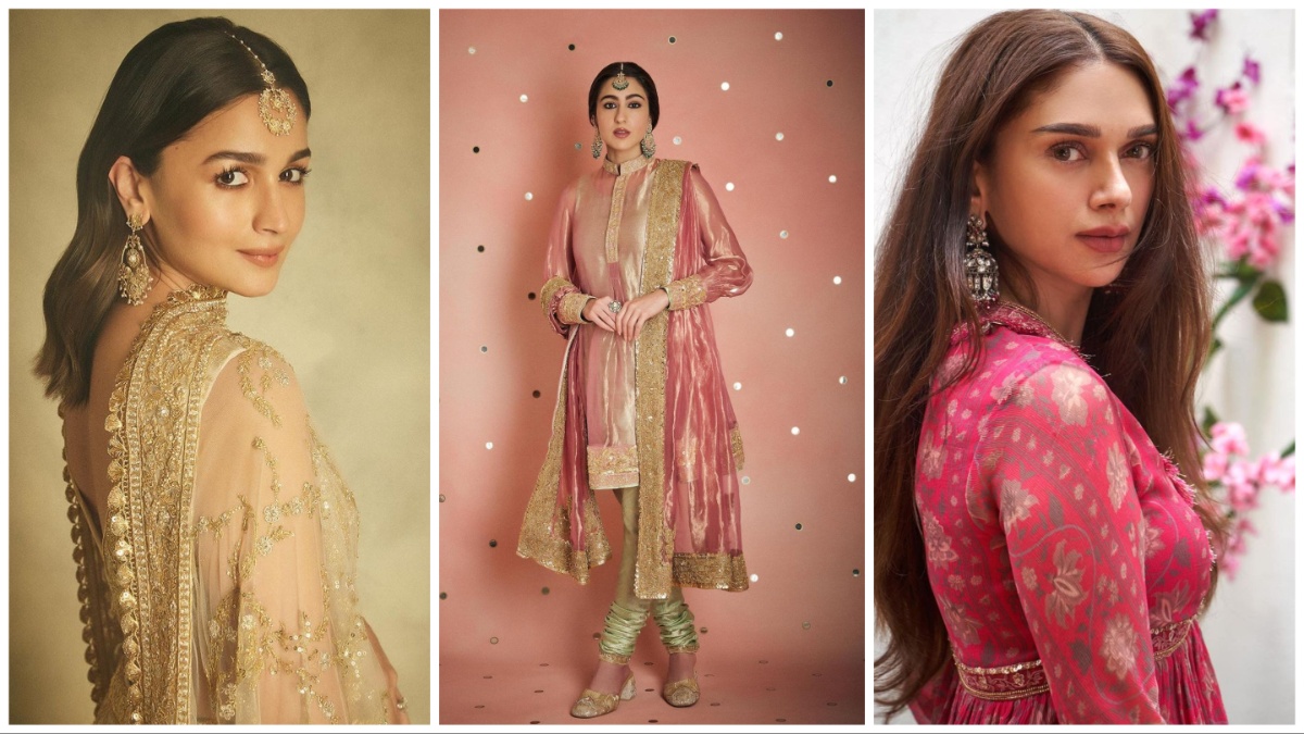 eid 2024 sara ali khan aditi rao Hyderi fatima sana alia bhatt ...
