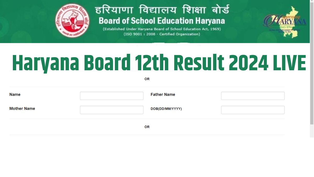 Bseh.org.in, HBSE Haryana Board 12th Result 2024 Declared: Haryana ...