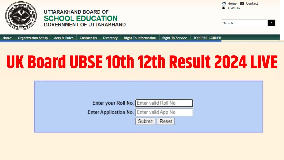 UK Board UBSE 10th 12th Result 2024 Declared at www.ubse.uk.gov.in, www ...