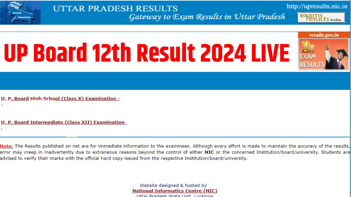 UPMSP.edu.in, Upresults.nic.in, UP Board 12th Result 2024 LIVE, UPMSP ...