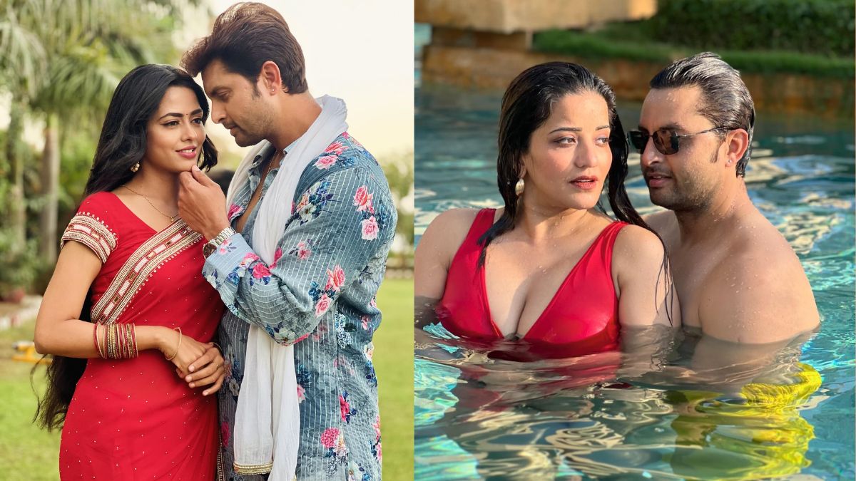 Monalisa Reaction on Husband Romantic Scenes Bhojpuri Star Vikrant Singh Reveals | Jansatta