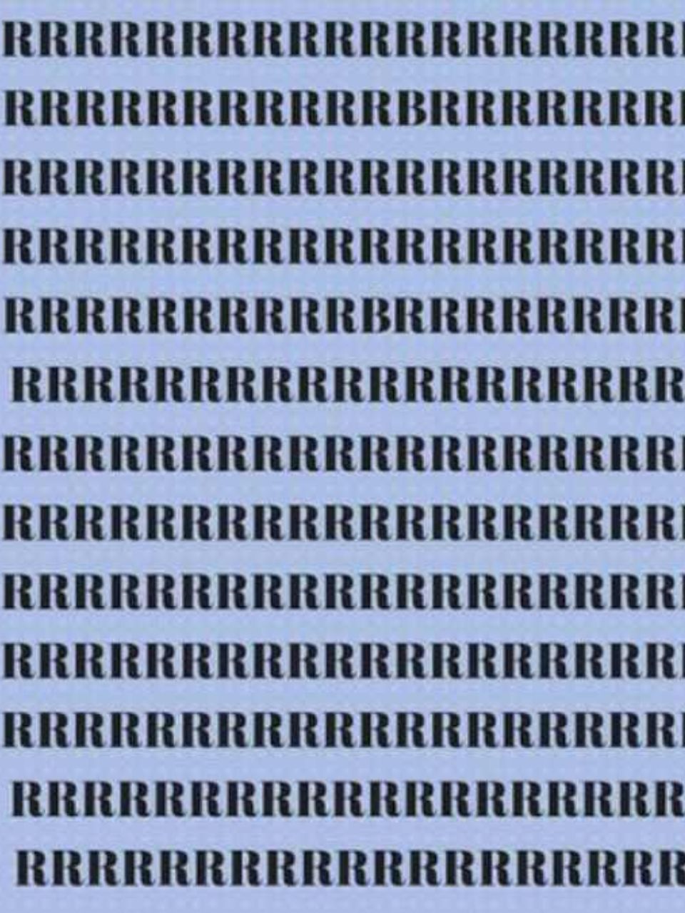 Optical Illusion: Find B between R in this Picture