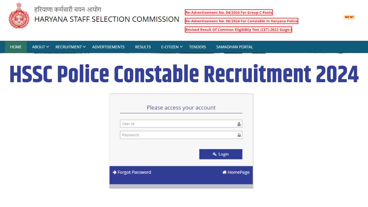 HSSC Constable Recruitment 2024: Sarkari Naukri Haryana Police ...