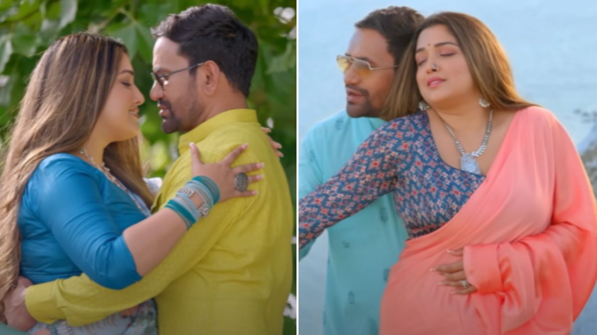 Bhojpuri Adda Dinesh lal Yadav Nirahua Amrapali Dubey Romantic video crossed 50k views in a day ...