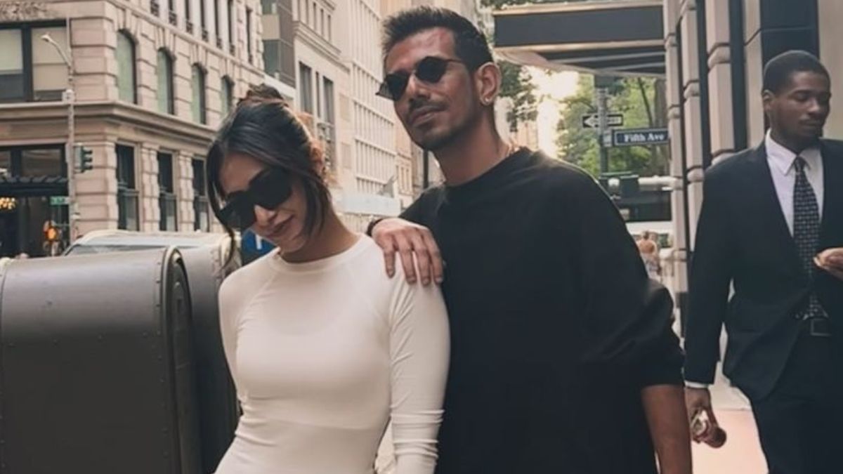 dhanshree verma bold black outfit Instagram picture viral yuzvendra ...