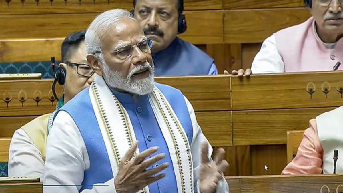 PM Modi Lok Sabha Speech Today PM Narendra Modi Bhashan in Parliament ...