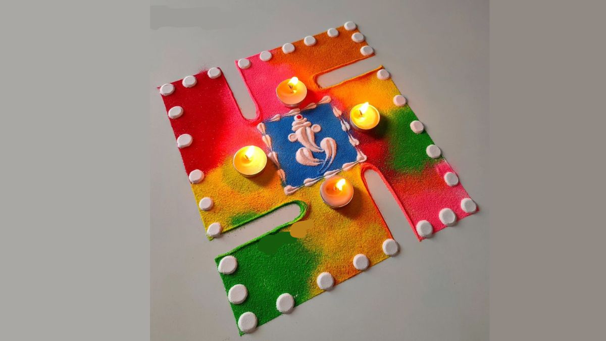 Ganesh Chaturthi 2024 Rangoli Design Latest Photo Download Ganesh Ji Ki ...