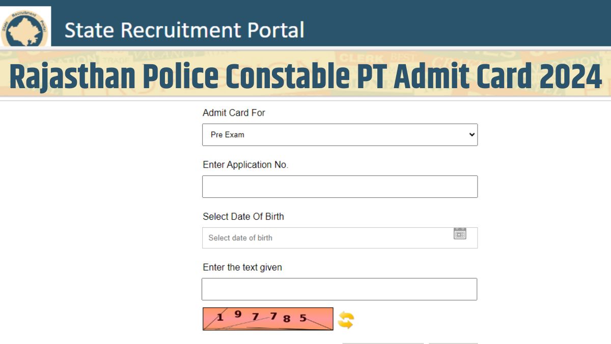 Rajasthan Police Constable PT Admit Card 2024 Released At recruitment2 ...