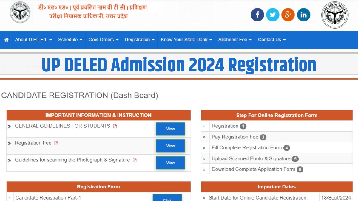 UP DELED Admission Form 2024: Know How To Apply Online At updeled.gov ...
