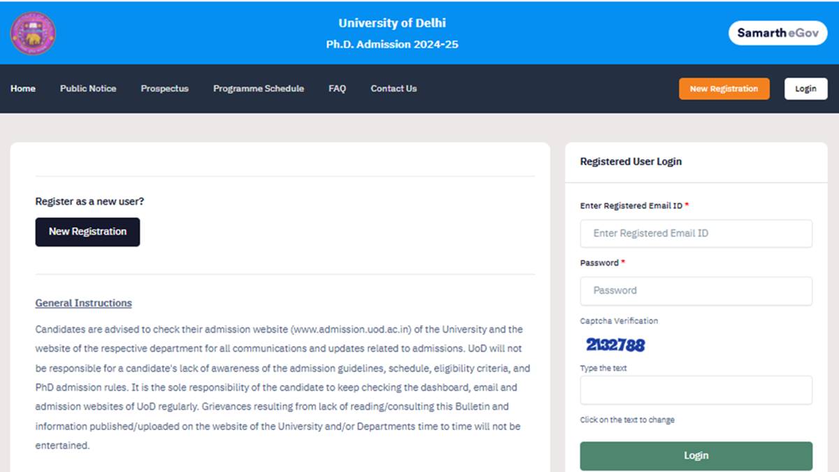 DU PhD Admission 2024-25: Delhi University Starts PhD Admission Check Application Process ...