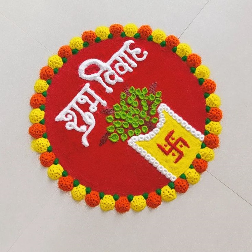 Tulsi Vivah: Traditional Colorful Rangoli Patterns and Ideas for Dev ...