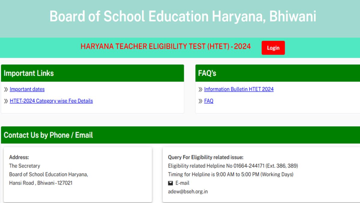 Haryana TET 2024 registration begins today candidate apply visit official website bsehhtet.com ...