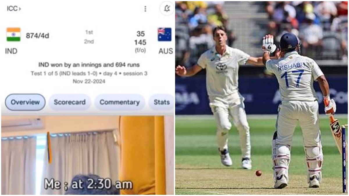 India vs australia perth test instagram video viral team india score ...