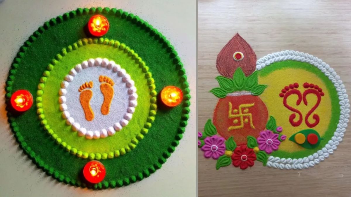 lakshmi charan rangoli designs: बेस्ट रंगोली डिजाइन | Jansatta
