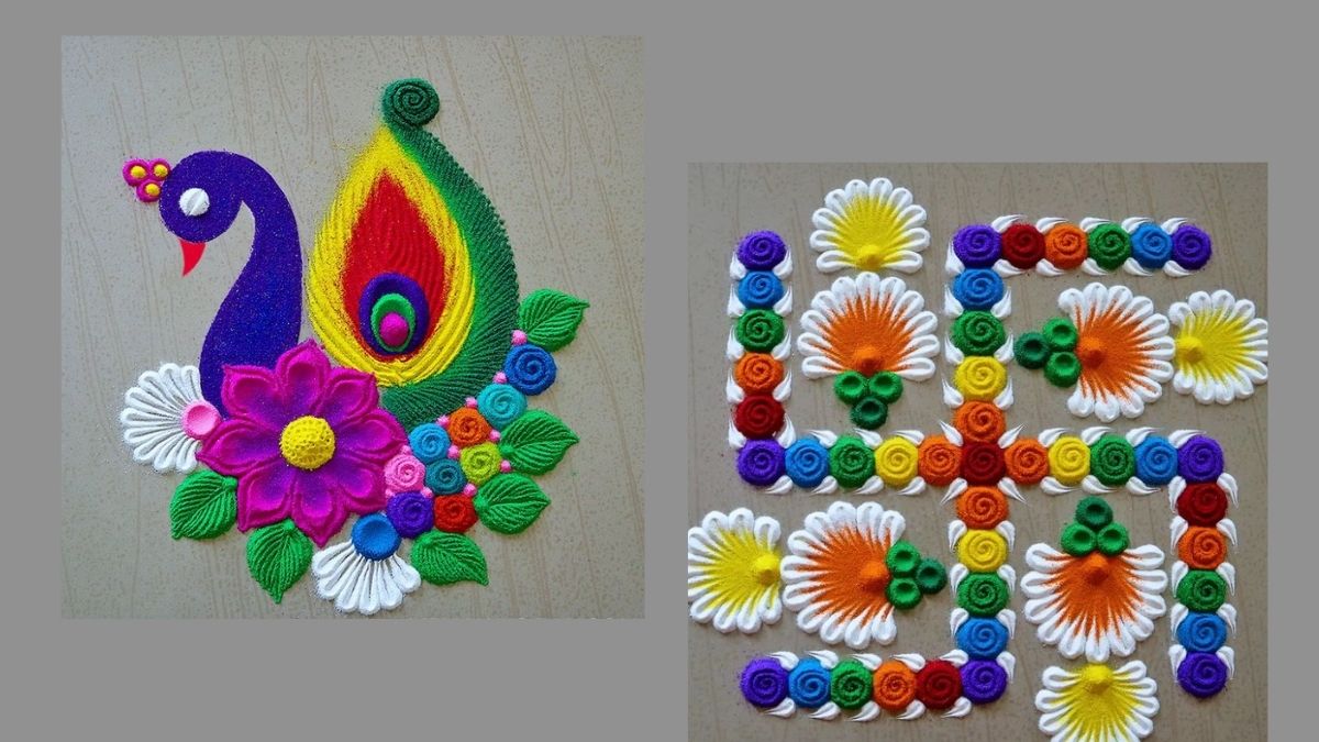 Tulsi Vivah 2024 Rangoli Design (तुलसी विवाह रंगोली डिज़ाइन): Dev ...