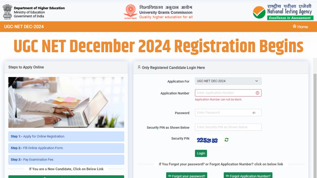 UGC NET December 2024 registration begins at ugcnet.nta.ac.in, know how to apply, important ...