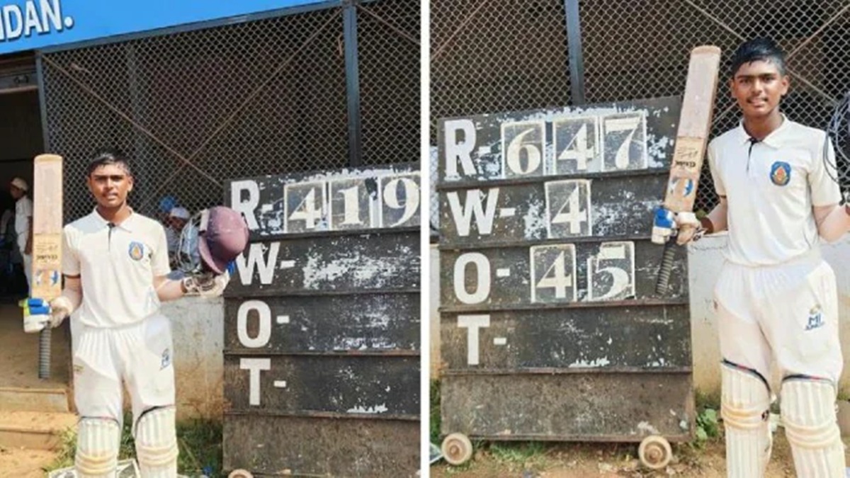 Mumbai Harris Shield: 15 Year Old Ayush Shinde Broke Sachin Tendulkar's Record By Hitting 43 ...