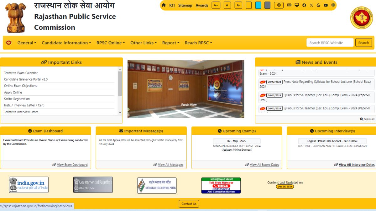 RPSC Senior Teacher 2024 Admit Card at rpsc.rajasthan.gov.in on 25th ...