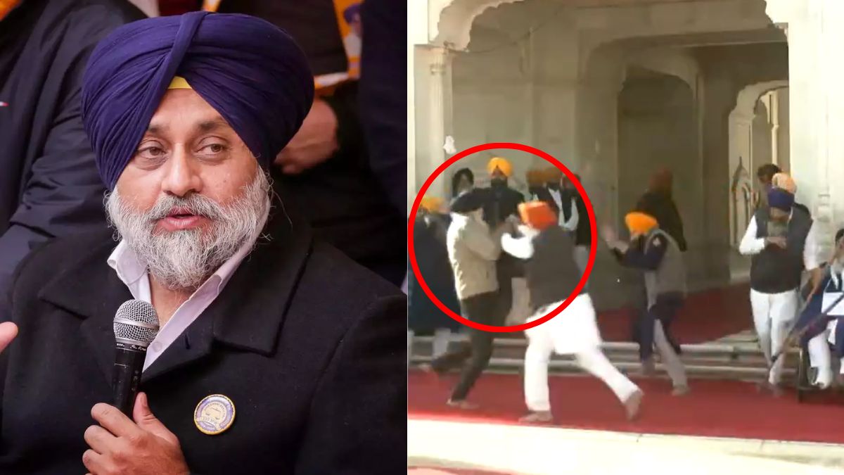 golden temple firing sukhbir badal akali dal leader amritsar - अमृतसर में स्वर्ण मंदिर के बाहर ...
