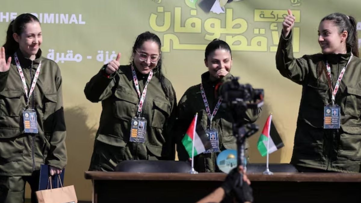 4 Israeli women soldiers Karina Ariev Daniella Gilboa released Hamas ...