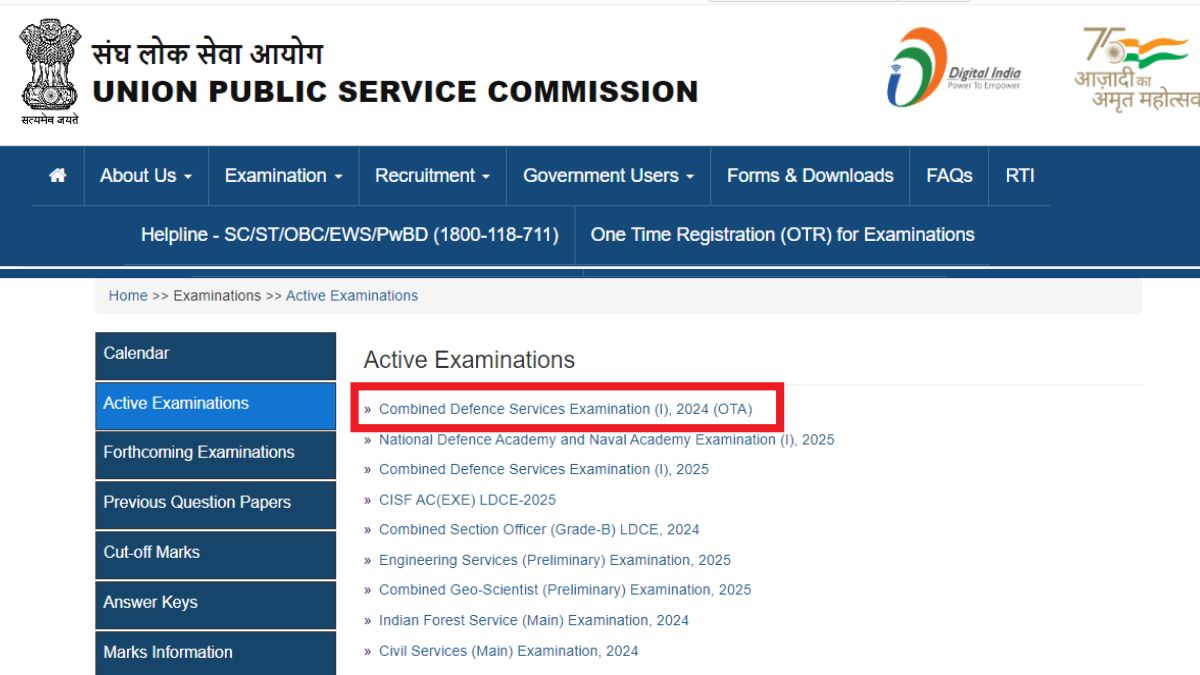 UPSC CDS Final Merit List 2024 Released Direct Download Link at upsc.gov.in | Jansatta