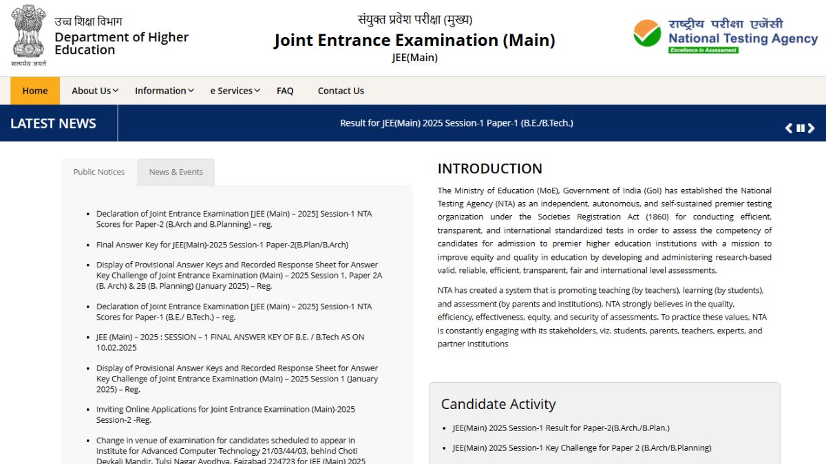 JEE Main 2025 Paper 2 Results released at jeemain.nta.nic.in know how ...