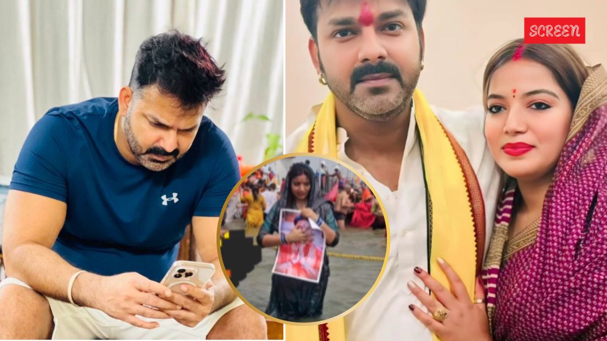 Pawan Singh takes a dig On Wife Jyoti Singh holy dip in Maha Kumbh 2025 with husband photo ...