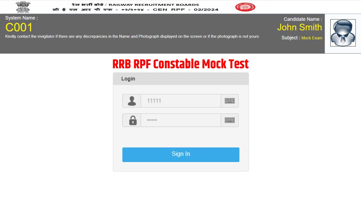 RRB RPF Constable Mock Test Released Check Direct Link At rrbcdg.gov.in ...