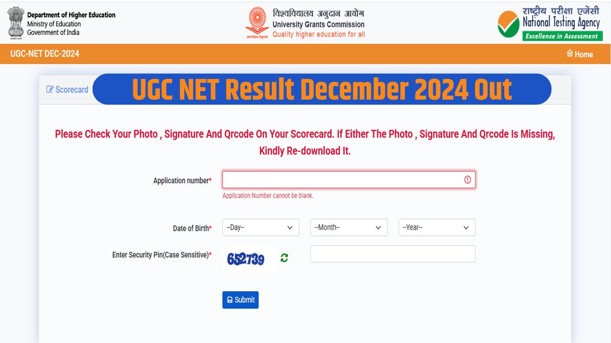 UGC NET Result December 2024 out scorecard available on official website ugcnet.nta.ac.in - जारी ...