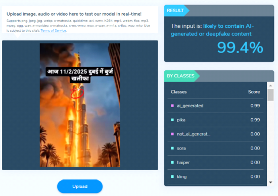 Jansatta Fact check Dubai Burj Khalifa did not catch fire viral video is AI generated - दुबई के ...