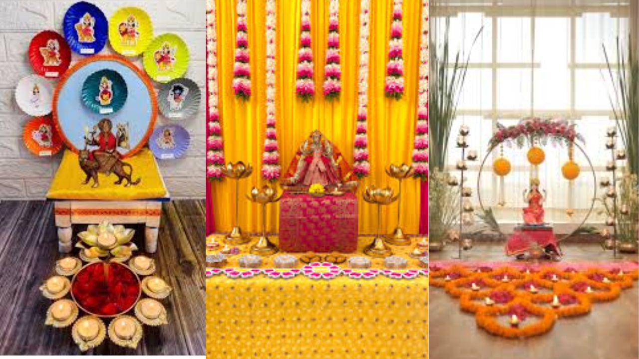 Navratri 2025 Decoration Ideas chaitra Navratri mai Mata Rani ka mandir ...