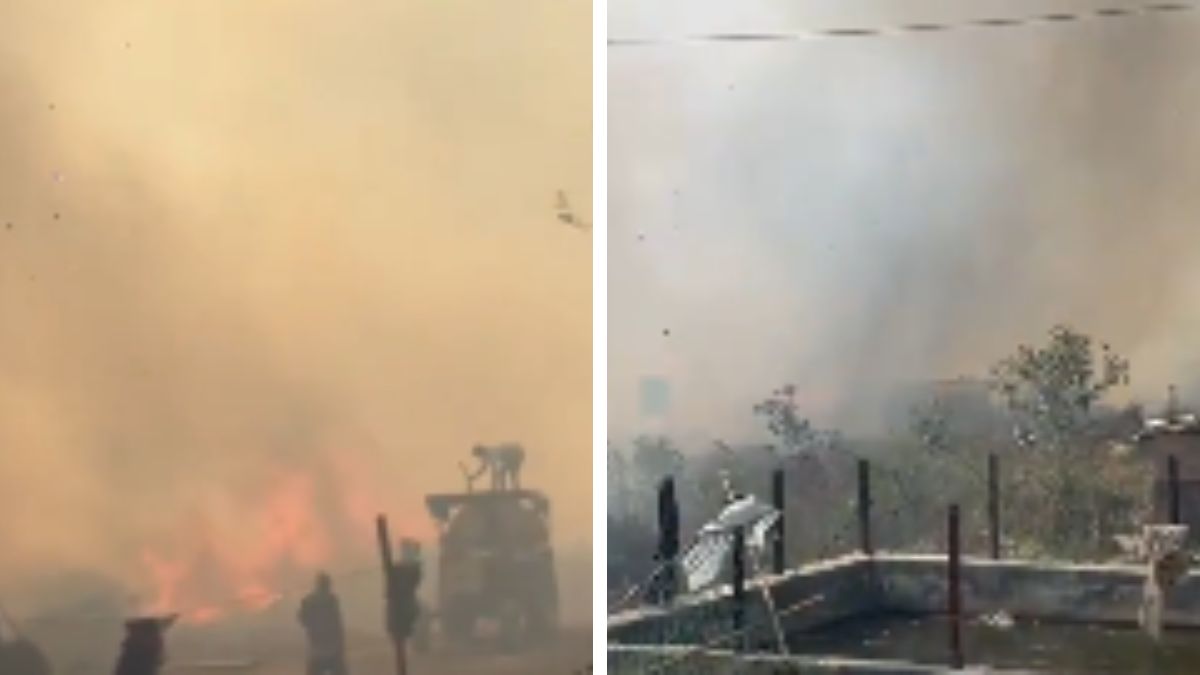 Noida Sector 32 Fire At Dumping Ground Aag Breaking News Video | नोएडा ...