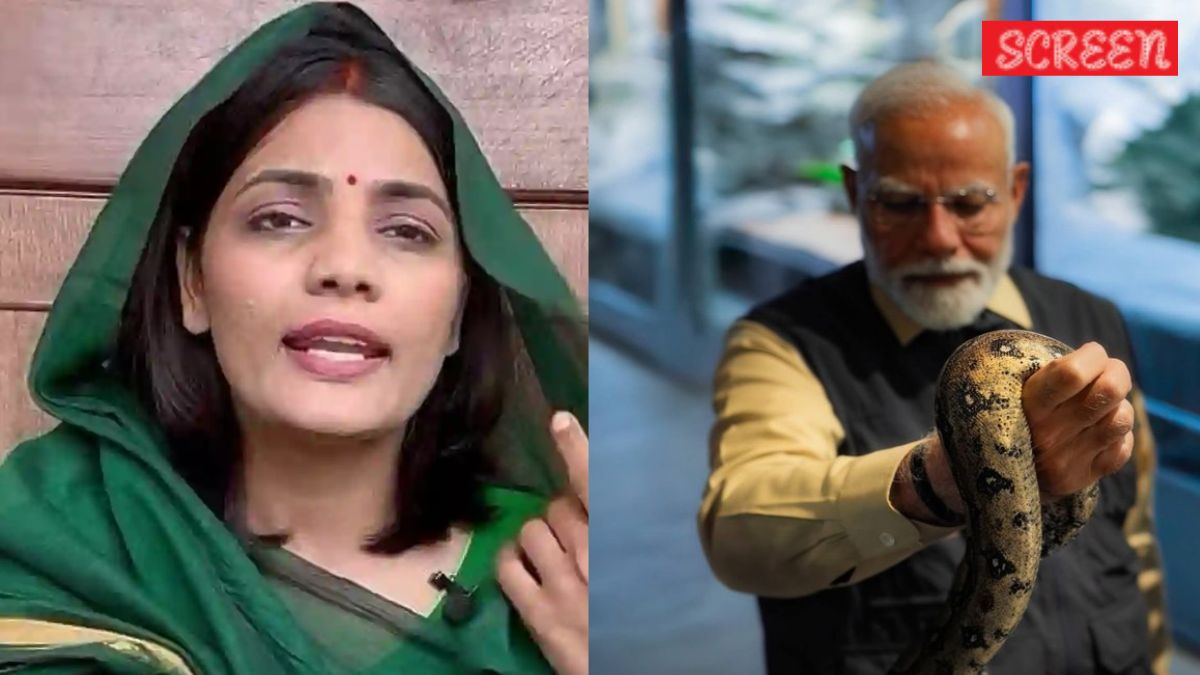 Neha Singh Rathore took a jibe at PM Modi for got his picture clicked with animals in Vantara ...