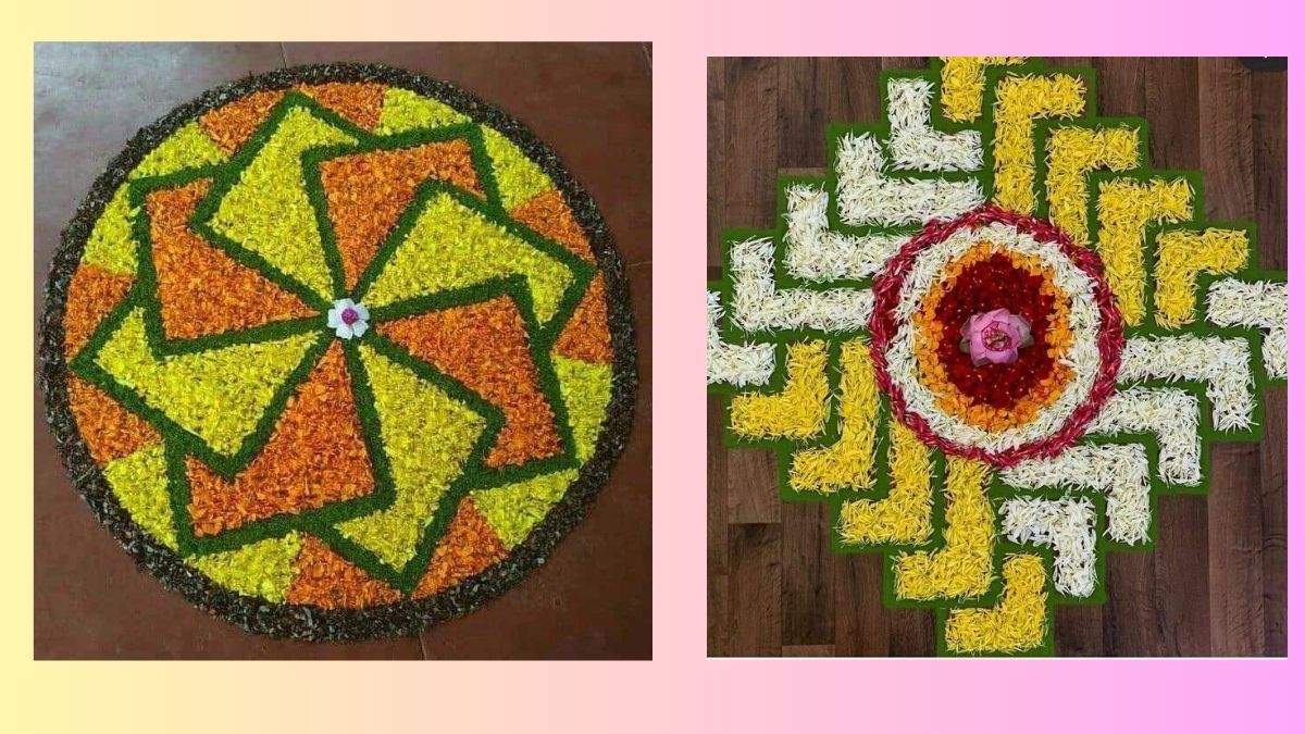 latest simple easy rangoli designs for navratri 2025 | Jansatta