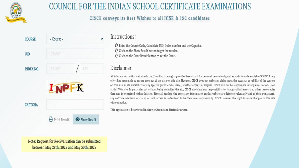 ICSE ISC 10th and 12th revised result 2025 released check official website cisce.org Direct link ...