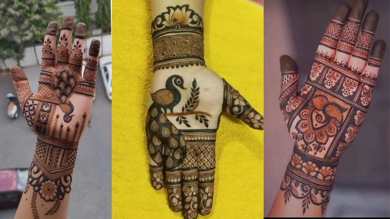 Morpankh design mehndi for Mohini Ekadashi Easy Mehndi Patterns | Jansatta
