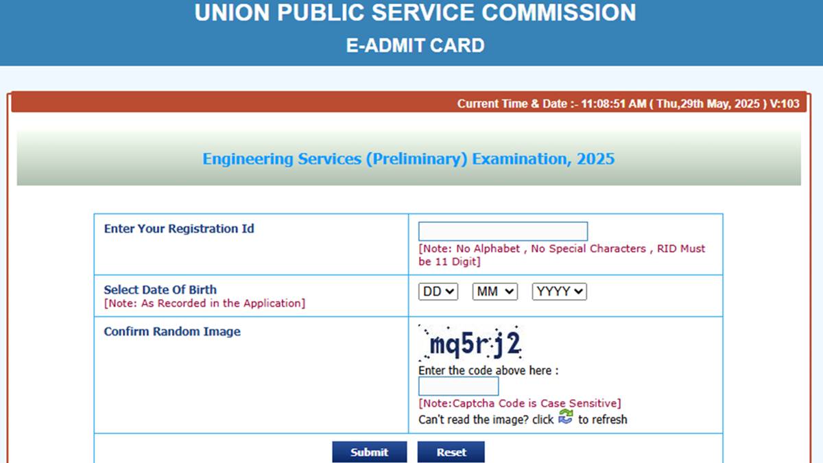 upsc ese prelims 2025 e admit card out at official website upsc.gov.in ...