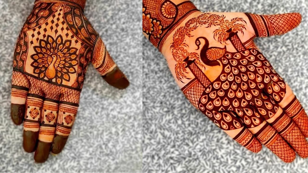 Morpankh design mehndi for Mohini Ekadashi Easy Mehndi Patterns | Jansatta