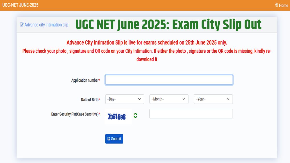 ugc net June 2025 exam city slip out at official website ugcnet.nta.ac.in admit card 3-4 days ...