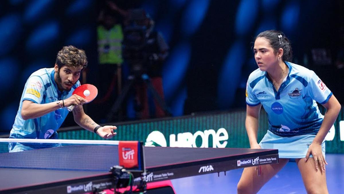 Ultimate Table Tennis 2025 Ahmedabad SG Pipers beat Kolkata Thunderblades Snehit Suravajjula ...