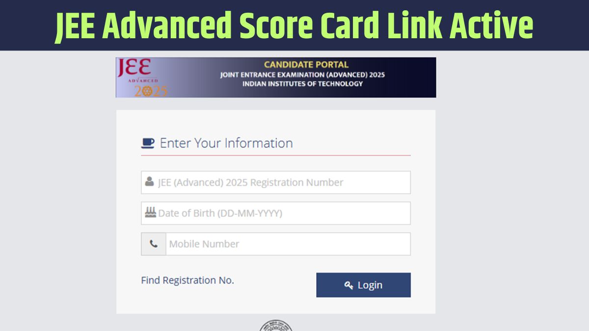 jee advanced score card released direct link to download official ...