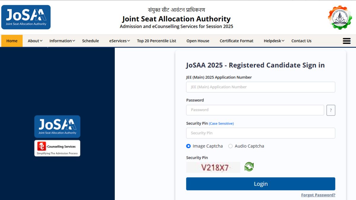 JoSAA 2025 Round 4 Seat Allotment Result Out: जोसा 2025 राउंड 4 सीट अलॉटमेंट रिजल्ट josaa.nic.in ...